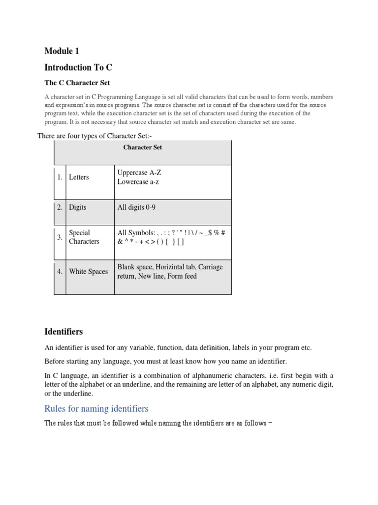 C First Semester Notes-1 | PDF | Data Type | Control Flow