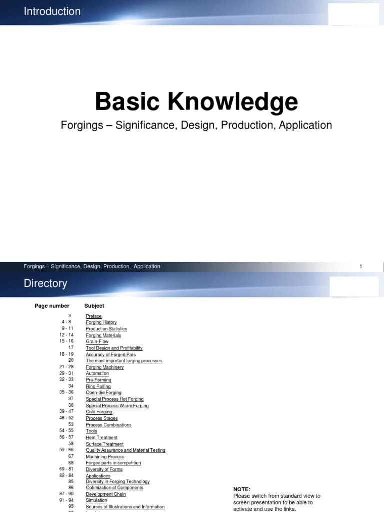 Basic Knowledge of Forging-1 | PDF | Forging | Steel