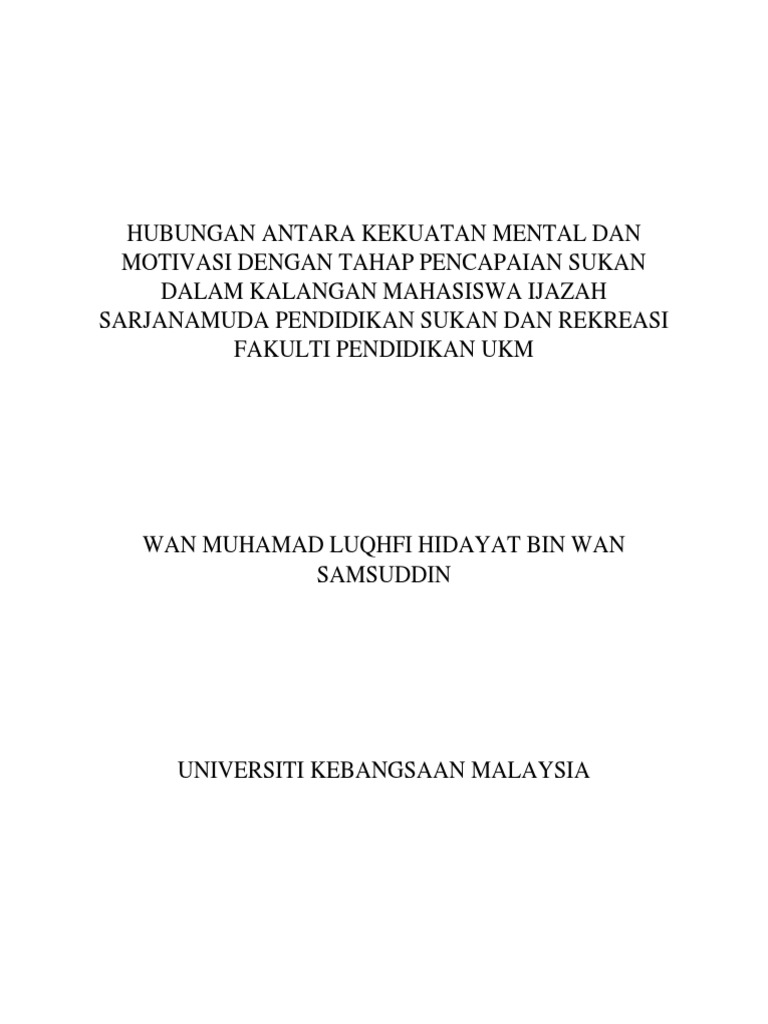 Contoh Thesis 2 | PDF