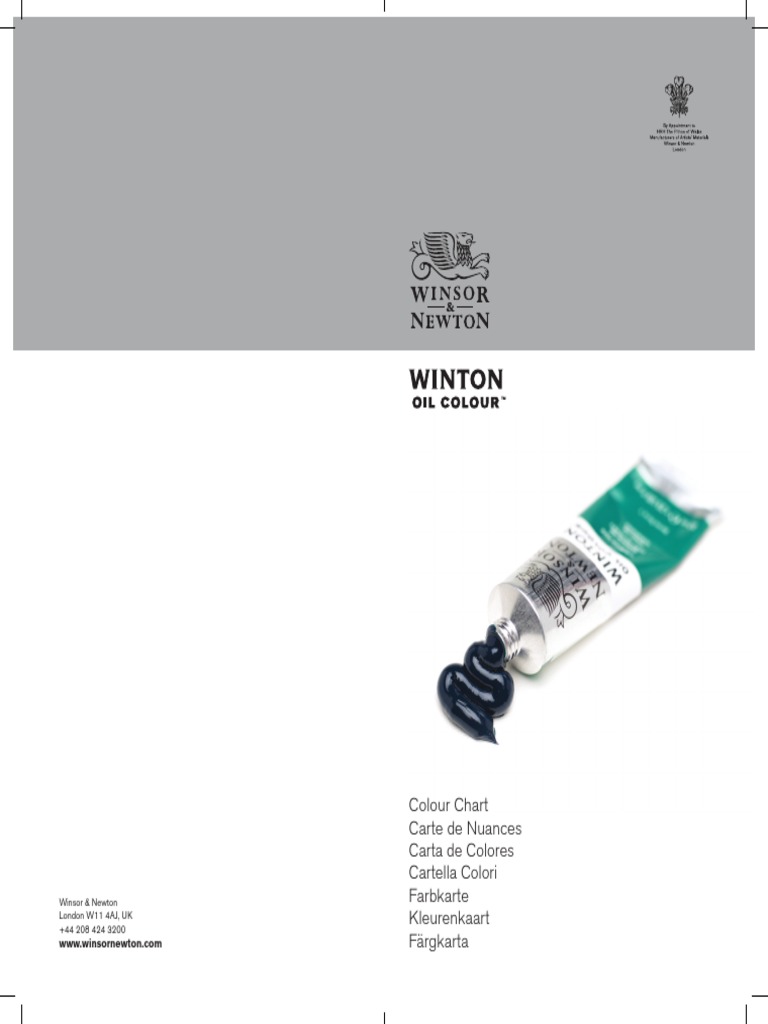 Winsor & Newton Colour Chart: A Reference of Pigment Names, Codes and ...