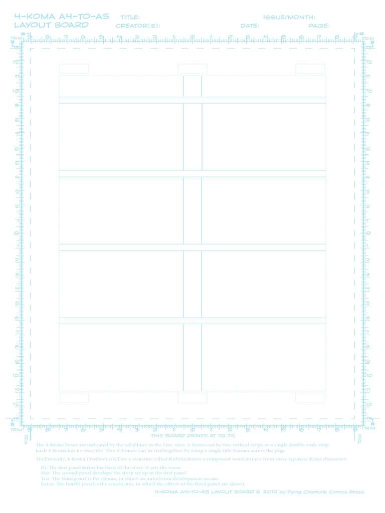 4-Koma A4 Paper To A5 Size Manga | PDF | Comics | Cartooning