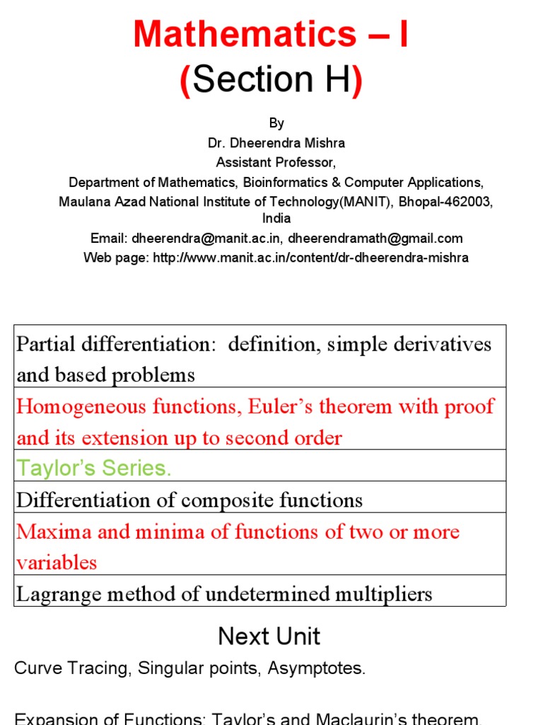 Mathematical Foundations: A Guide to Advanced Calculus and ...