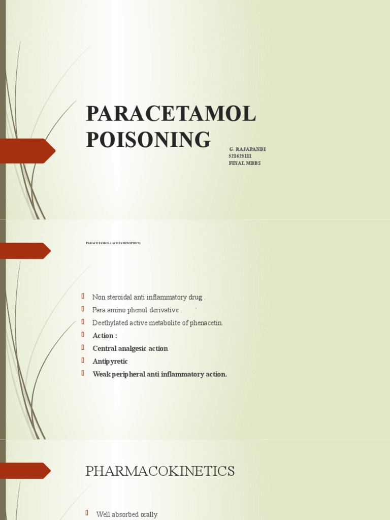 Paracetamol Poisoning | PDF | Drug Metabolism | Pharmacology