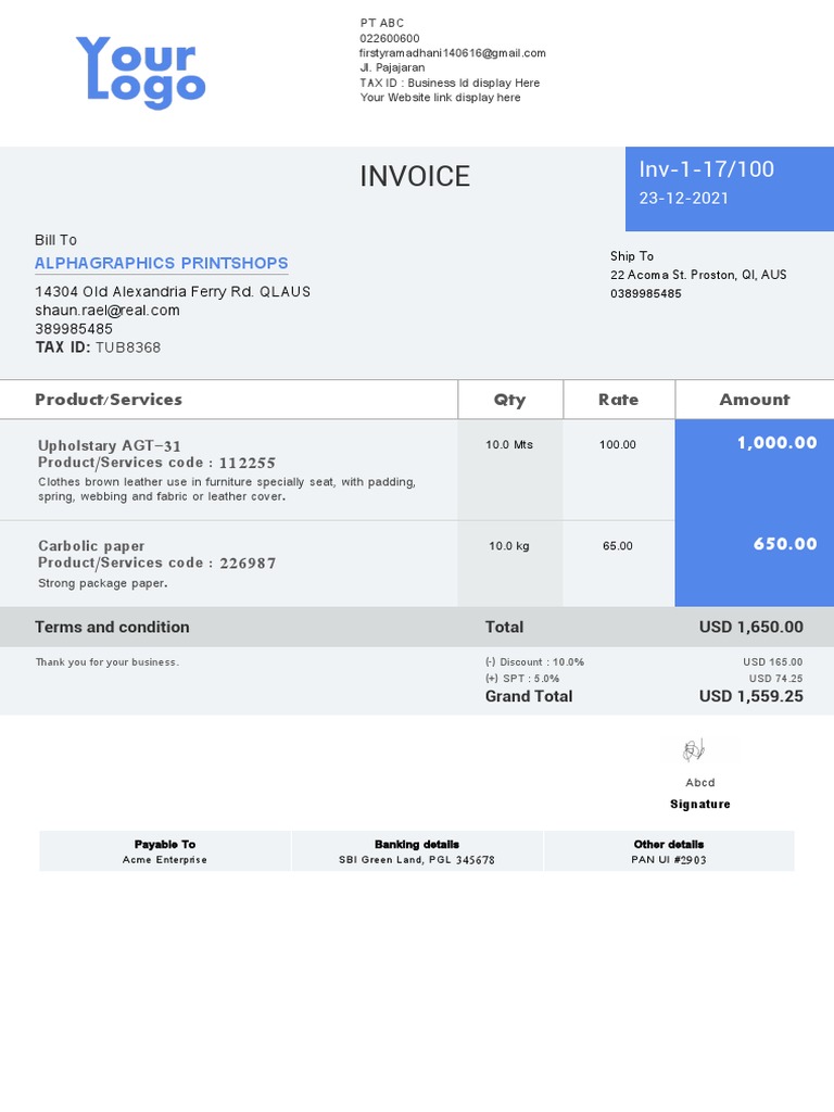 Invoice IV | PDF