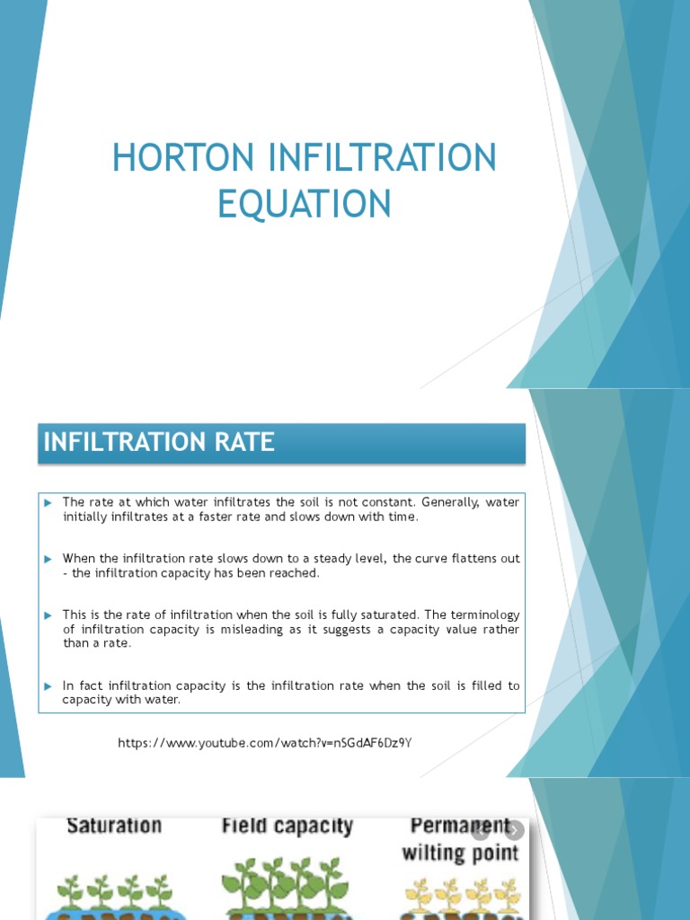 Lecture 3 - Horton Infiltration | PDF