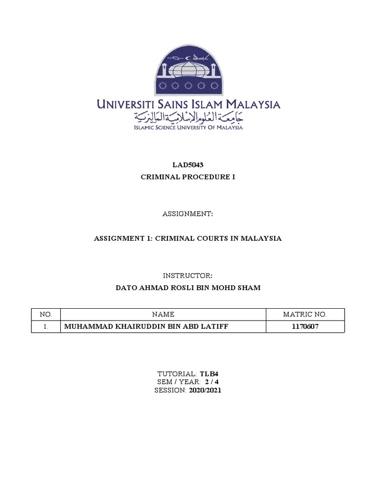 Criminal Procedure Assignment | PDF | Crimes | Crime & Violence