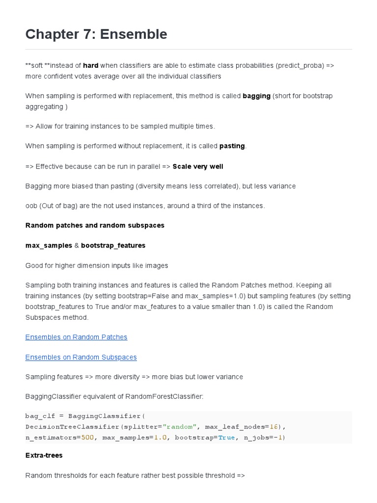 Chapter 7 - Ensemble | PDF | Data Analysis | Computer Programming