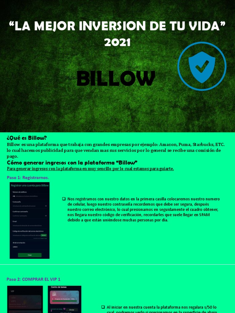 Genera Ingresos con Billow: Guía Rápida | PDF