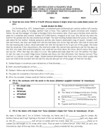 A1 Speaking Questions | PDF | Language Arts & Discipline