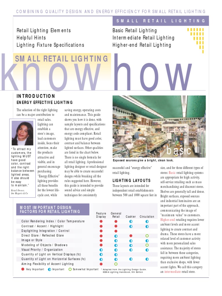 Retail Lighting Guide | PDF | Lighting | Retail
