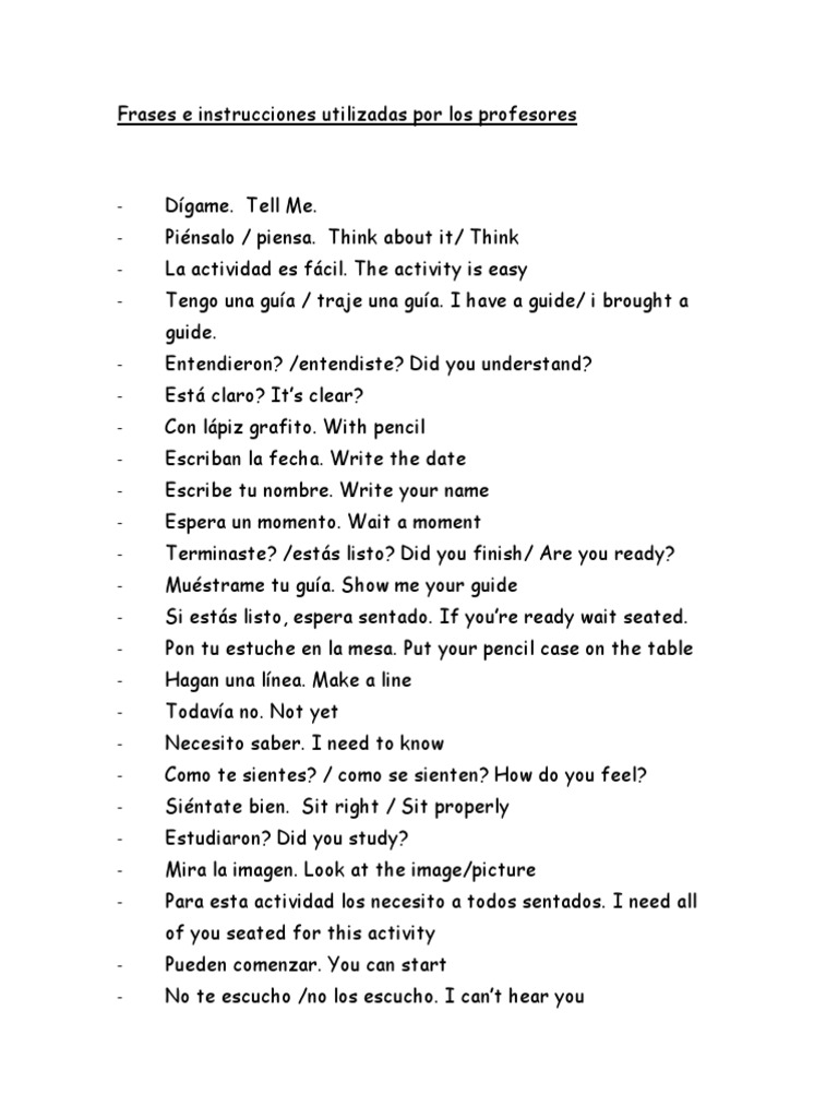 Frases de Uso de Alta Frecuencia - Pronunciacion | PDF