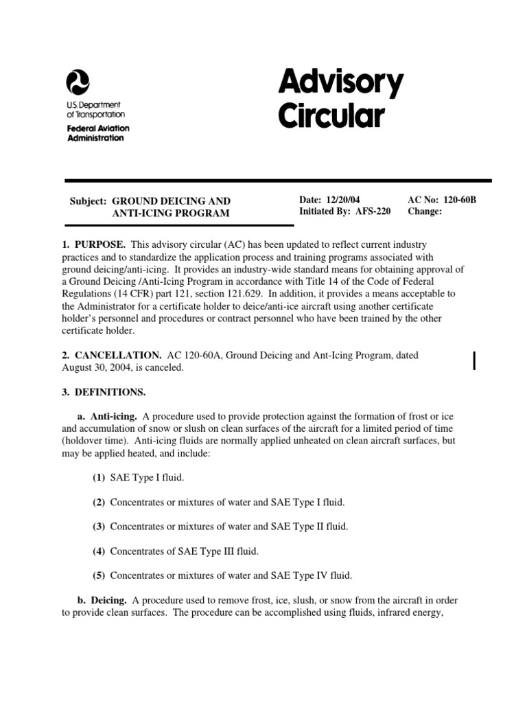 FAA - AC 120-60B - Ground Deicing and Anti-Icing Program Document ...