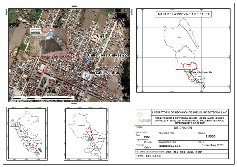Mapa de Calca y Ubicación Específica | PDF | Perú | América del Sur