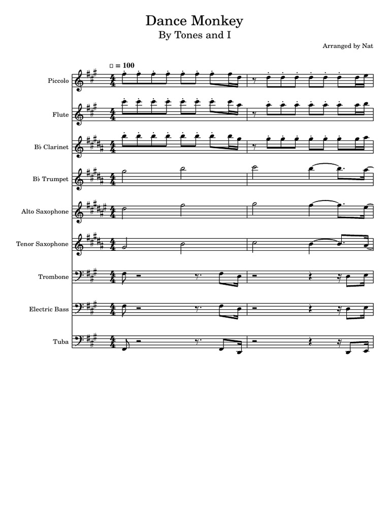 Dance Monkey | PDF | Musical Compositions | Elementary Organology