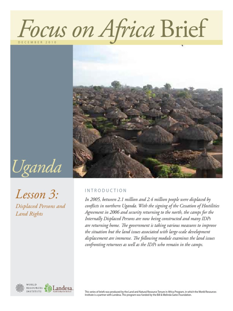 Uganda Lesson 3 Brief | PDF | Lord's Resistance Army | Internally ...
