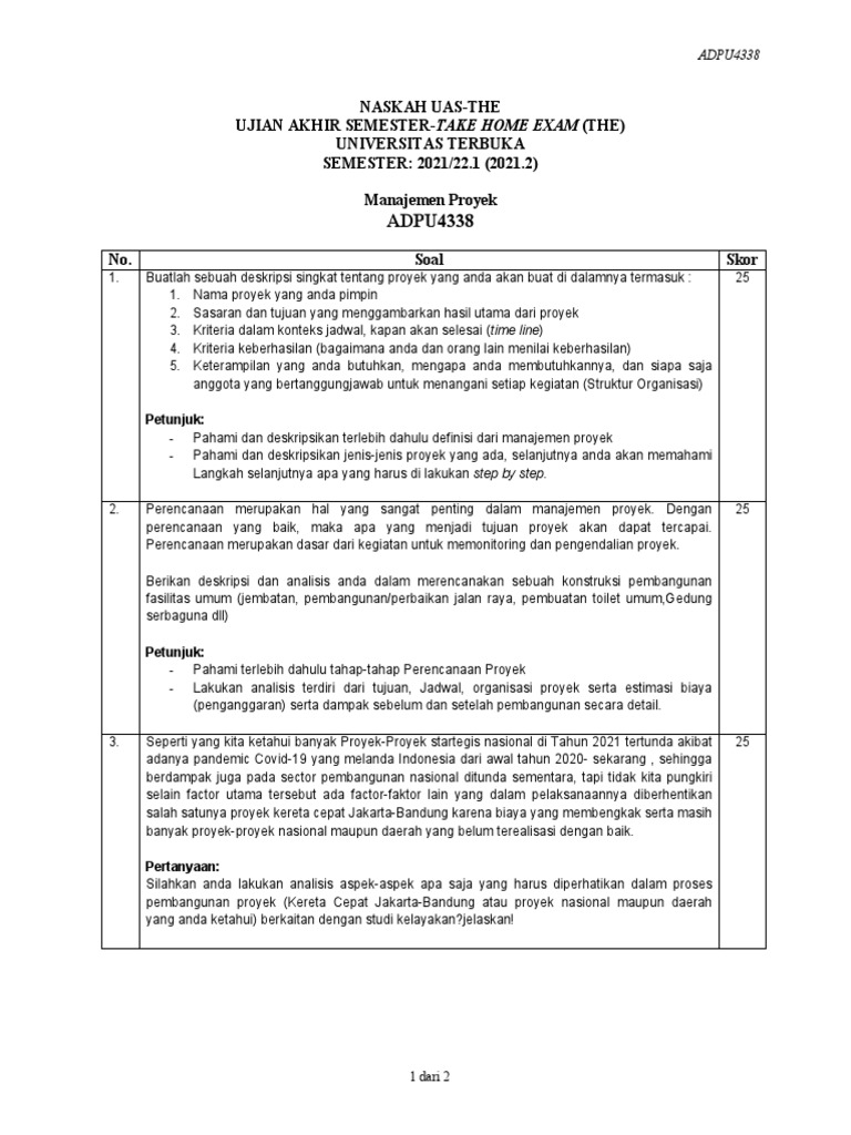 Naskah ADPU4338 The 1 | PDF | Teknologi & Rekayasa