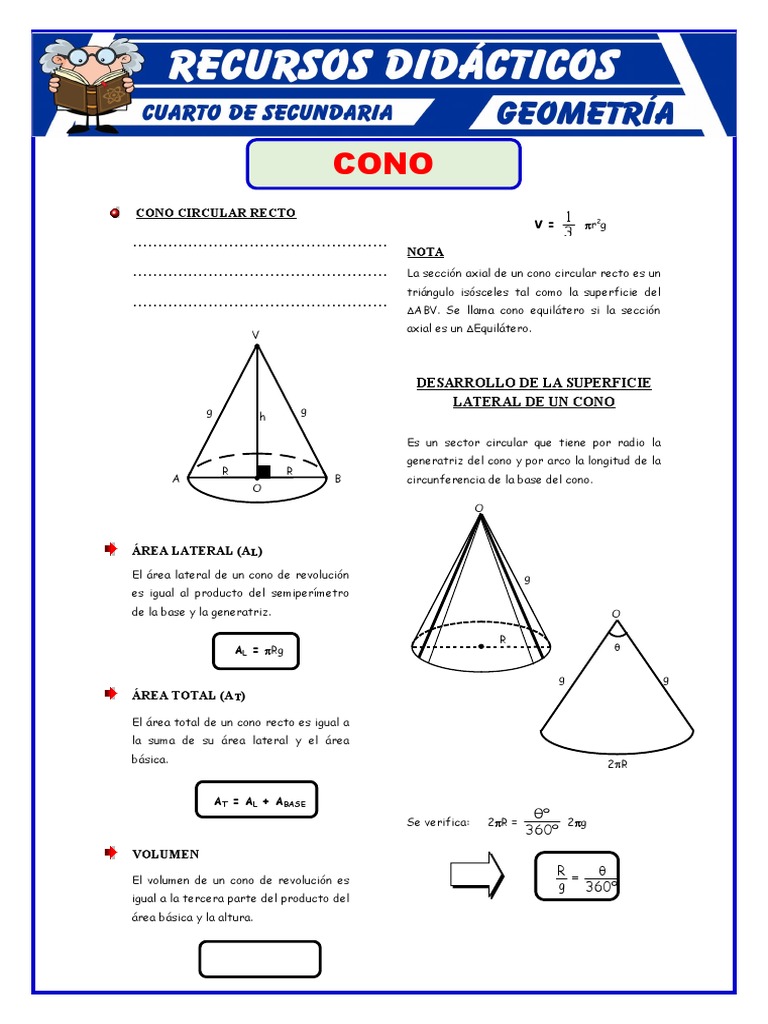 Geometría del cono circular recto | PDF | Geometría Elemental | Geometría diferencial