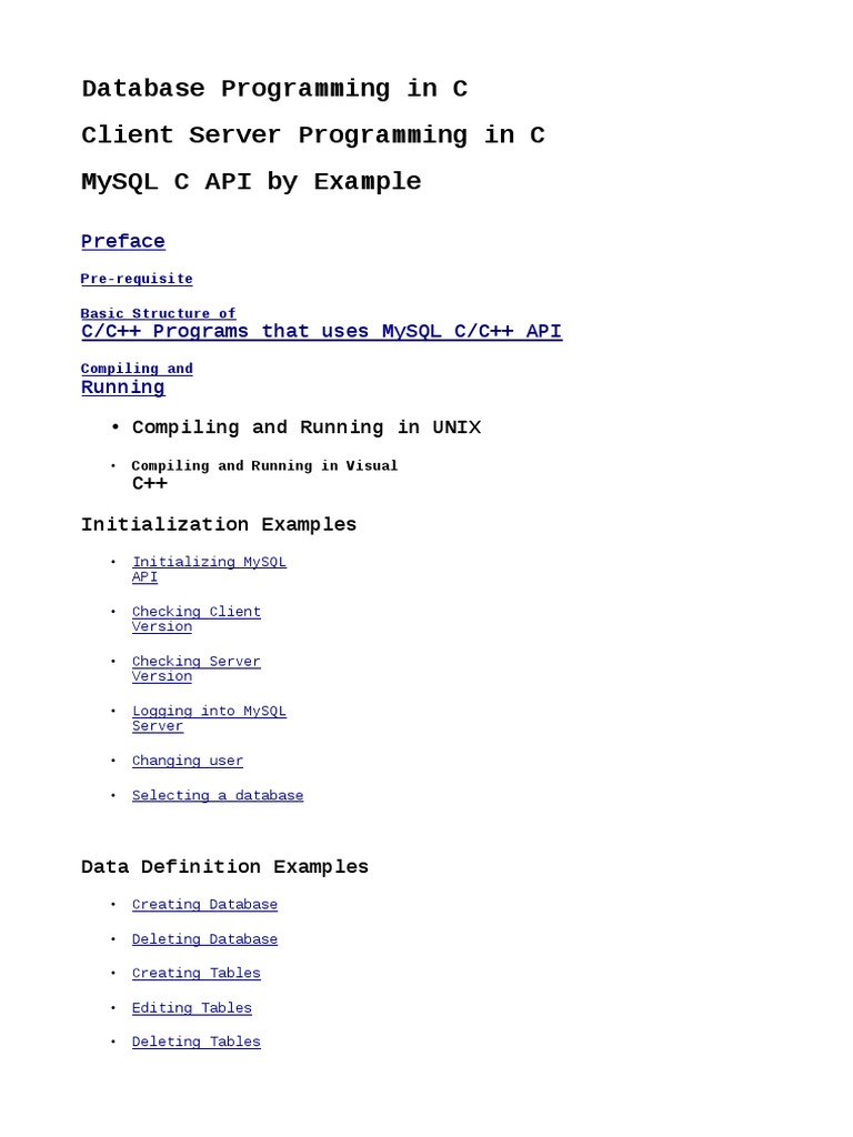 Linguagem C - C++ e MySQL | Download Free PDF | My Sql | Computing