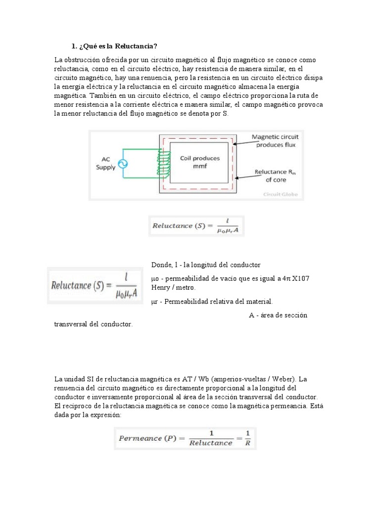 Reluctancia - Maquinas - Electricas | PDF | Campo magnético | Electricidad