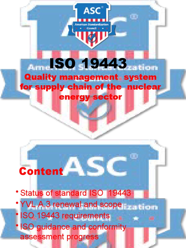 ISO 19443 QMS For Supplychain | PDF | International Organization For ...