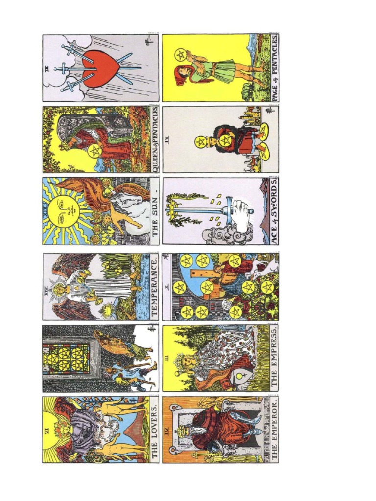 Printable Tarot Cards Mini Rider Deck | PDF
