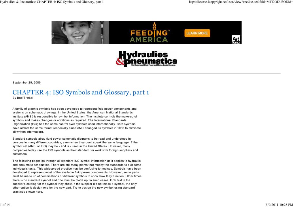 Hydraulics & Pneumatics CHAPTER 4 - ISO Symbols and Glossary, Part 1 | PDF | Computing ...