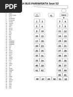 Denah Kursi Bus 60 | PDF