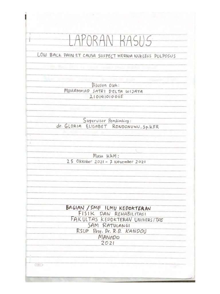 Laporan Kasus LBP Ec Susp. HNP | PDF