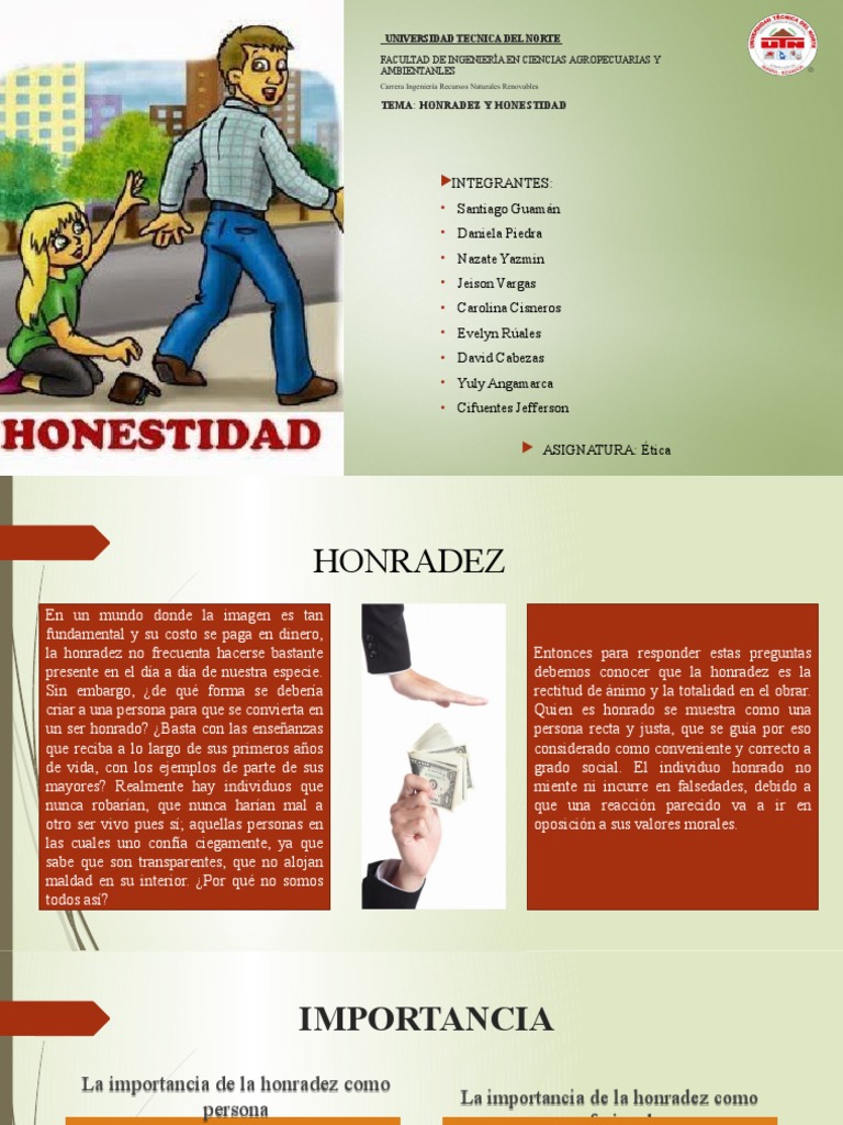 Honradez y Honestidad: Valores Esenciales | PDF | Verdad | Justicia