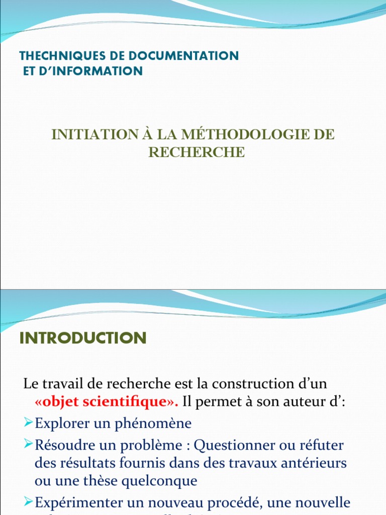 INITIATION À LA MÉTHODOLOGIE DE RECHERCHE | PDF | Méthode scientifique | Analyse des données