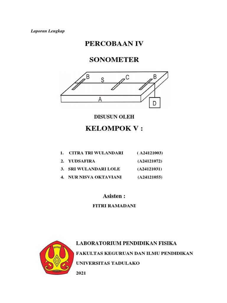 Laporan Lengkap Percobaan Sonometer (Kelompok V) | PDF