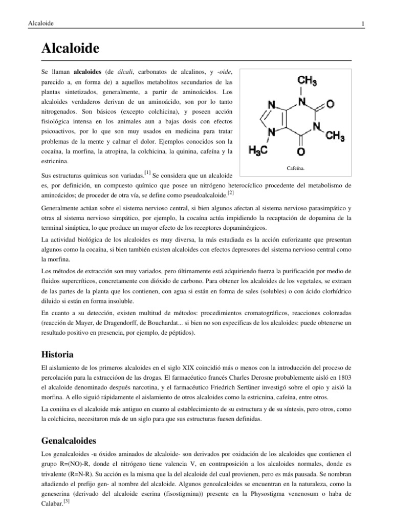 Alcaloides | PDF | Alcaloide | Compuestos químicos