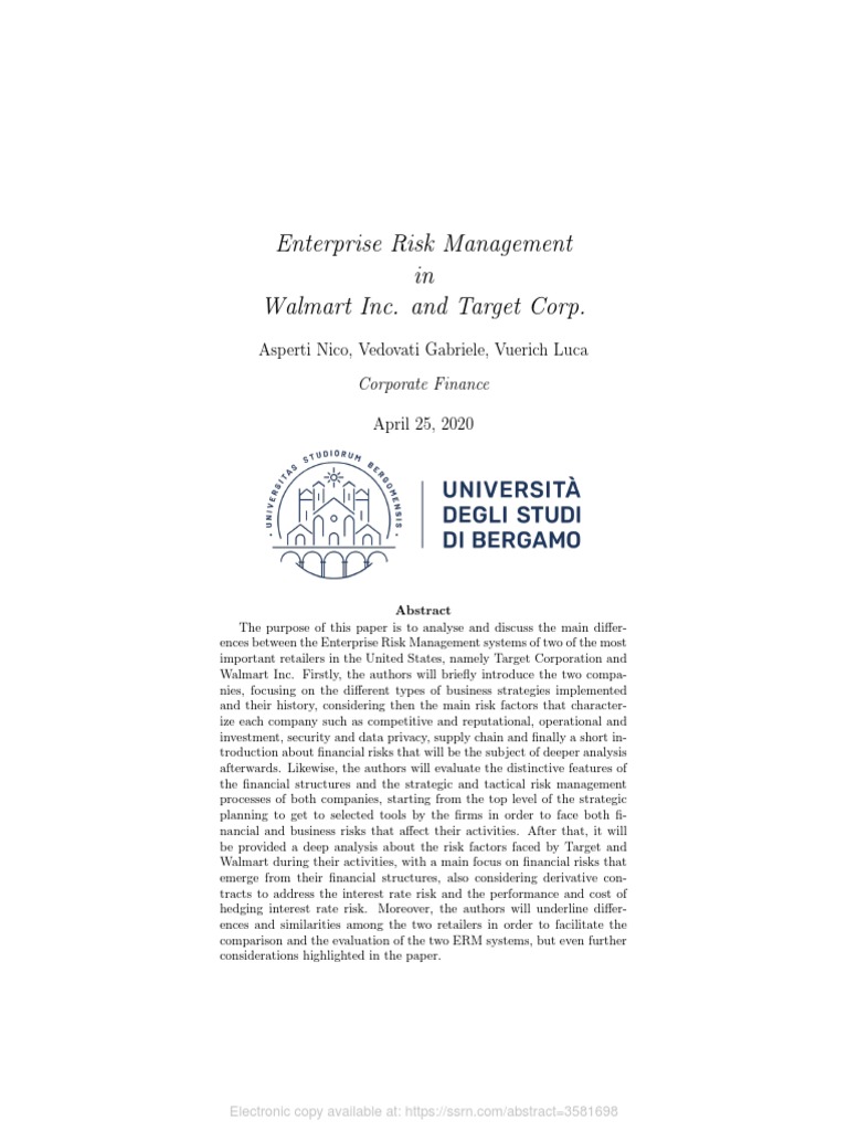 Walmart Risk | PDF | Swap (Finance) | Risk