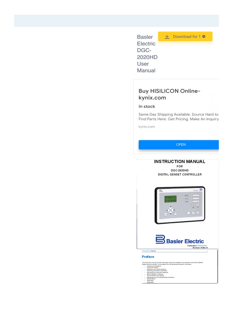 Basler Electric DGC-2020HD User Manual | PDF | Source Code | Electrical ...