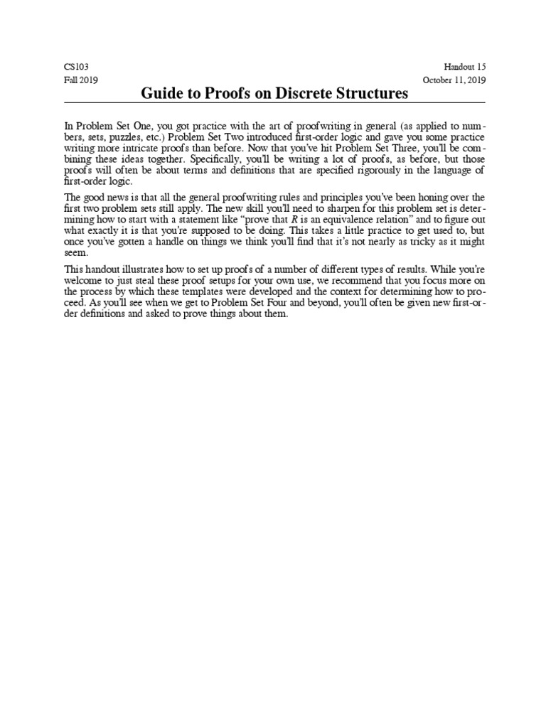 150 Guide To Proofs On Discrete Structures | PDF | Mathematical Proof ...