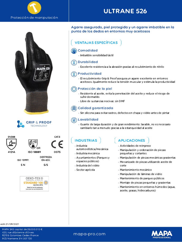 MAPA DataSheet Ultrane 526 Es Es | PDF | Sector secundario de la ...