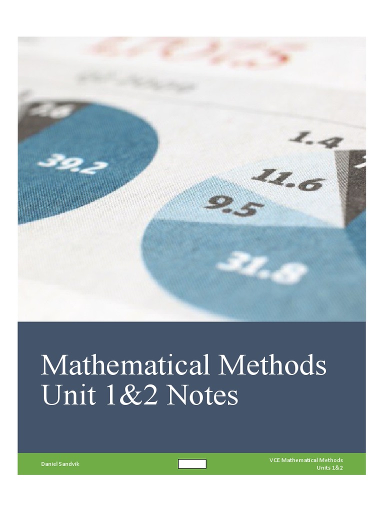 VCE Math Methods Units 1&2 Notes | PDF | Matrix (Mathematics ...