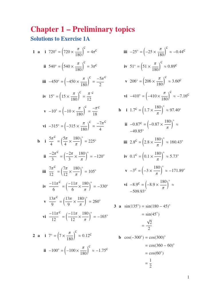 Cambridge Specialist Units 3&4 (Worked Solutions) | PDF | Triangle | Sine