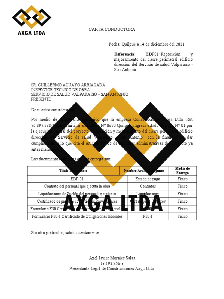 Tipo Carta Conductora | PDF