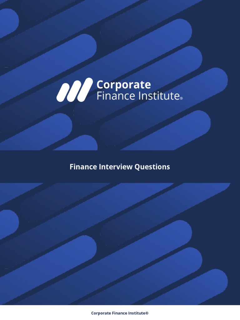 Finance Interview Questions | PDF | Financial Analyst | Debits And Credits