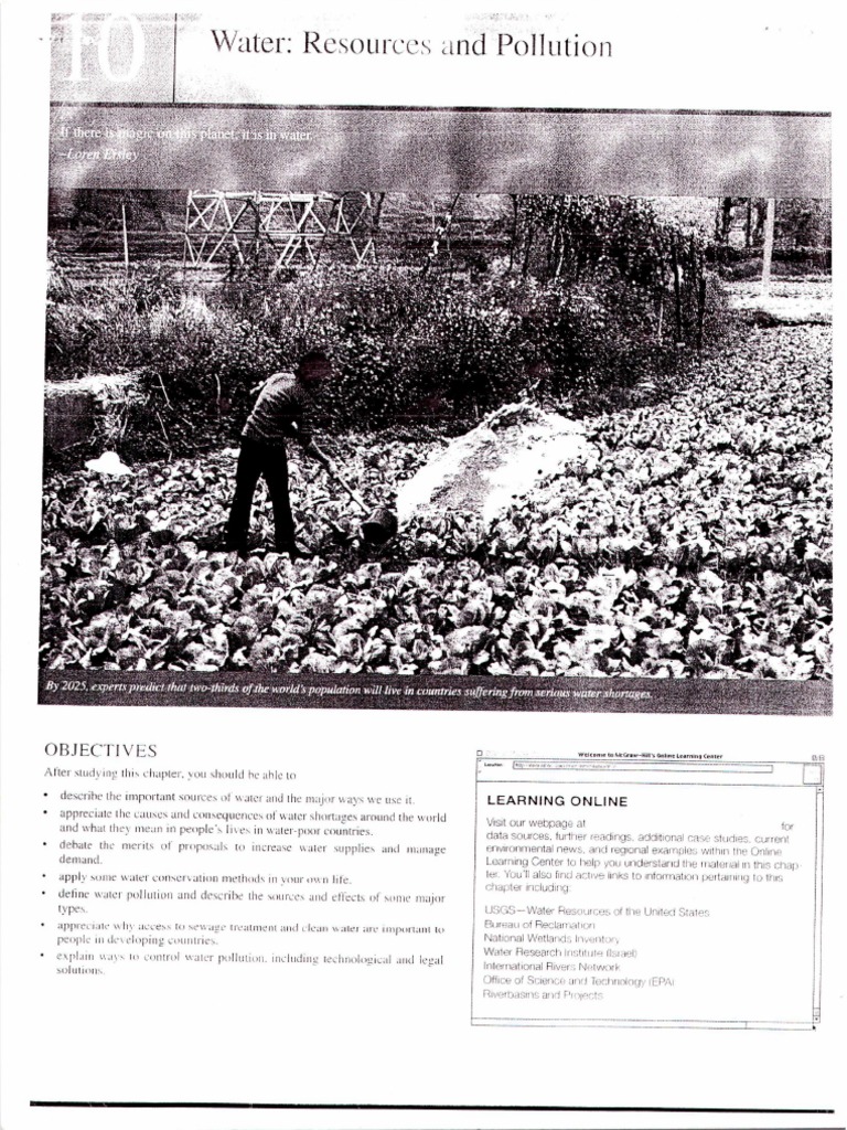 Chapter 10 Water Resources and Pollution | PDF