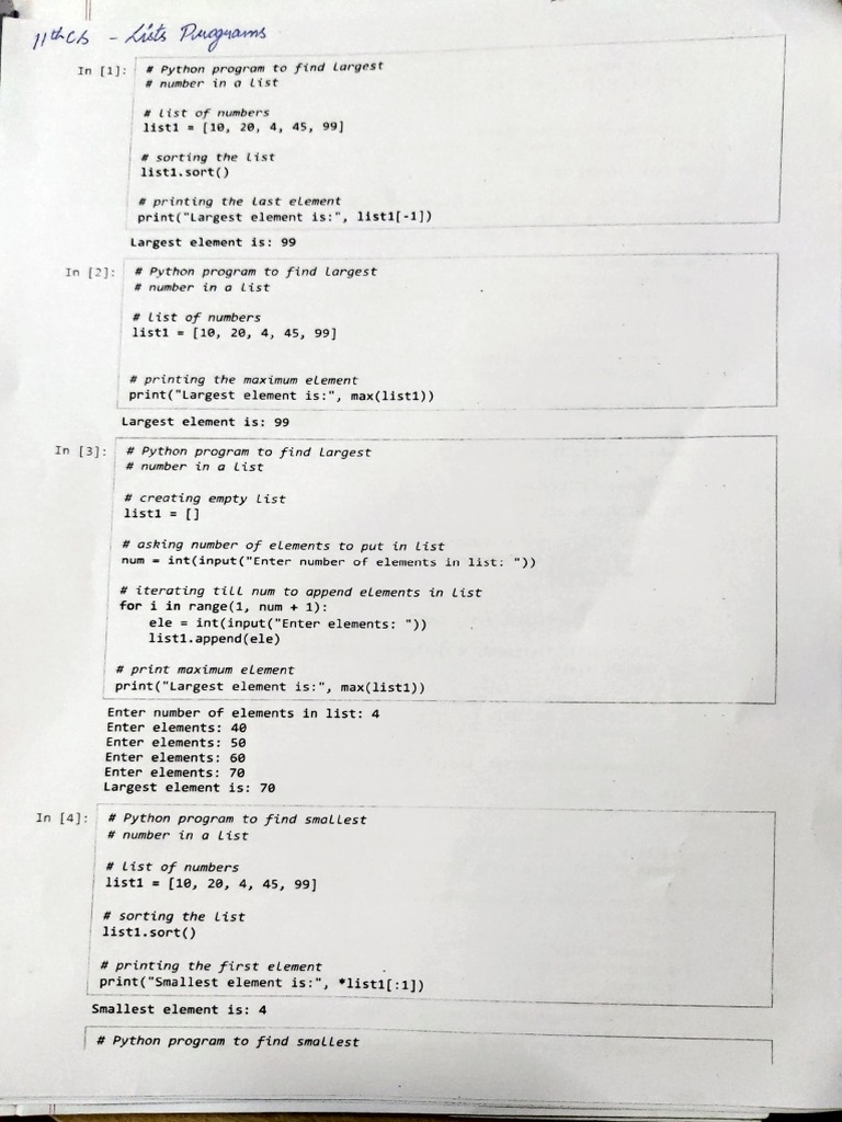 11 List Programs | PDF | Computer Programming | Software Engineering