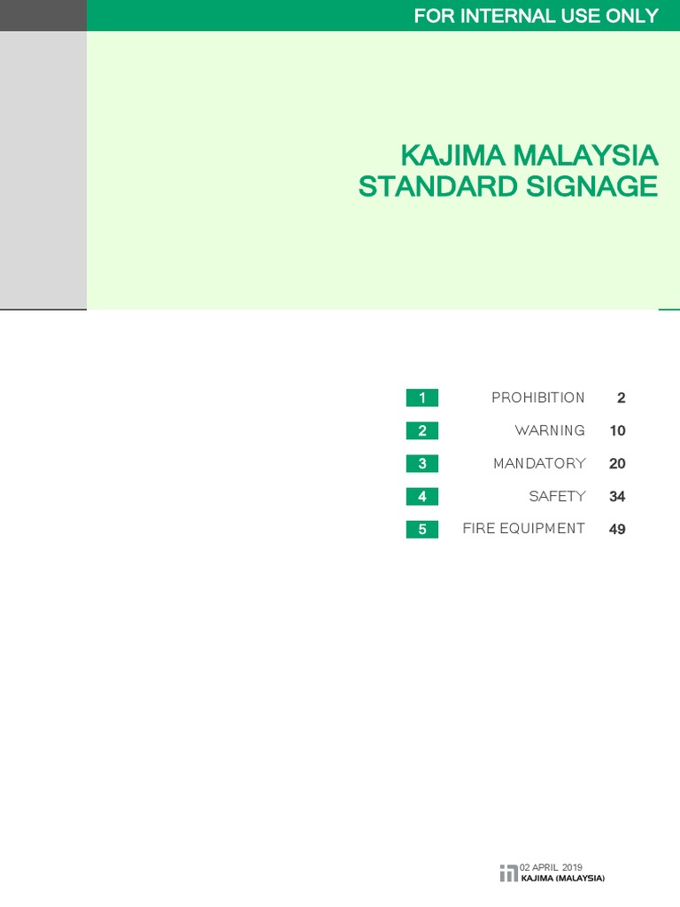 Signage Overall | PDF | Safety | Equipment