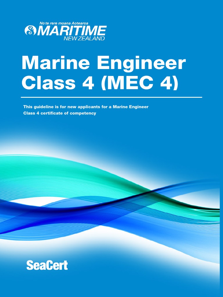 Marine Engineer MEC4 Certificate MNZ Guideline | PDF | Identity ...