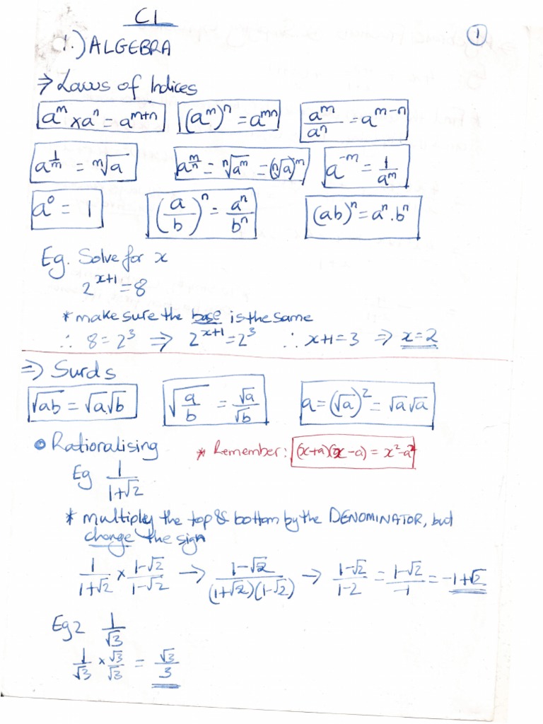 C1 Notes | PDF