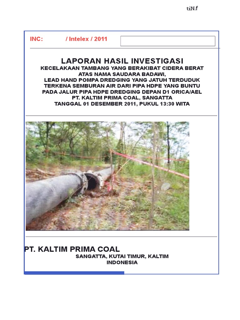 Investigasi PT - kpc-01 Des 2011 | PDF