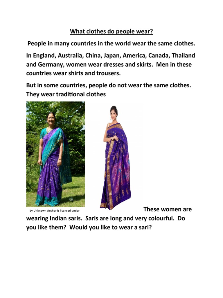 What Clothes Do People Wear | PDF