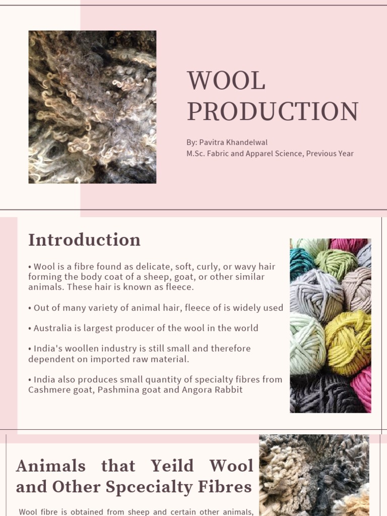 Wool Production: By: Pavitra Khandelwal M.Sc. Fabric and Apparel ...