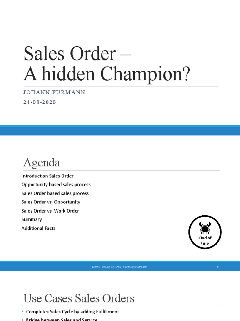 Sales Orders - Hidden Champion V1 | PDF | Sales | E Commerce