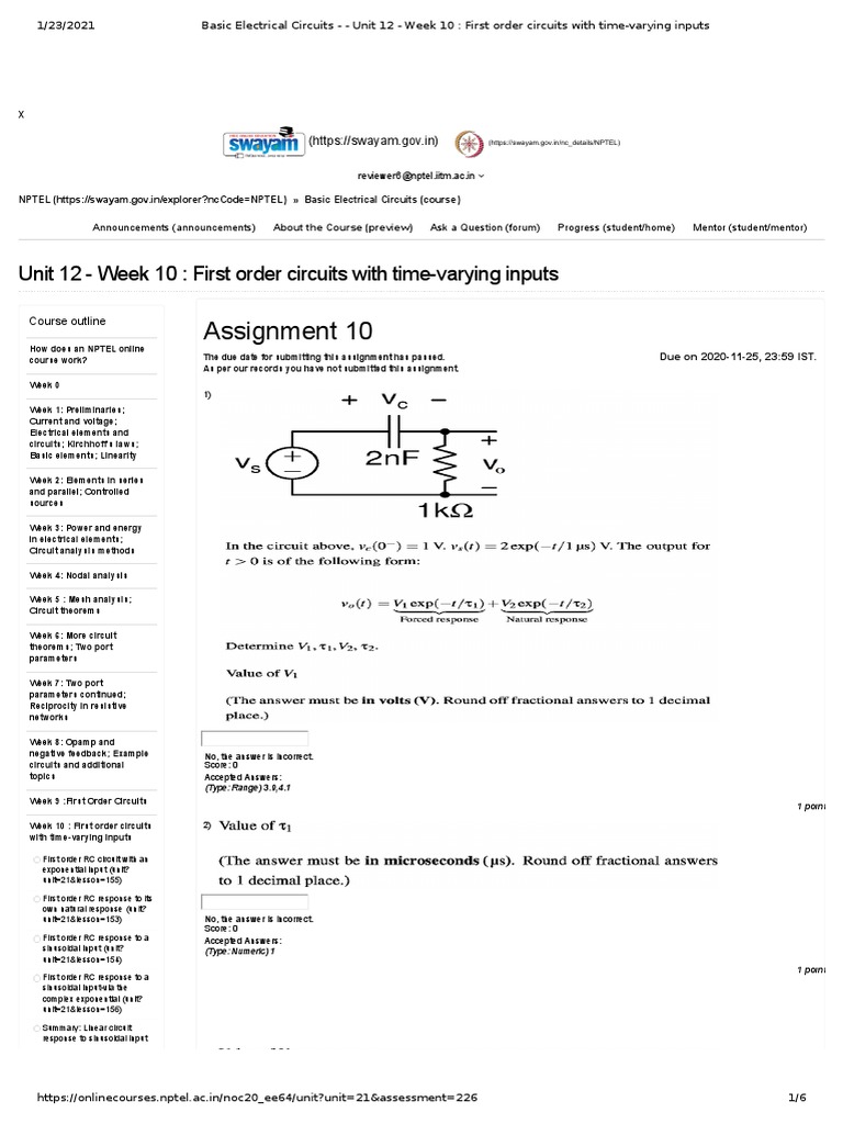 Noc20 Ee64 Assignment 01 Week 10 | Download Free PDF | Electrical ... Noc20 Ee64 Assignment 01 Week 10 | Download Free PDF | Electrical ...